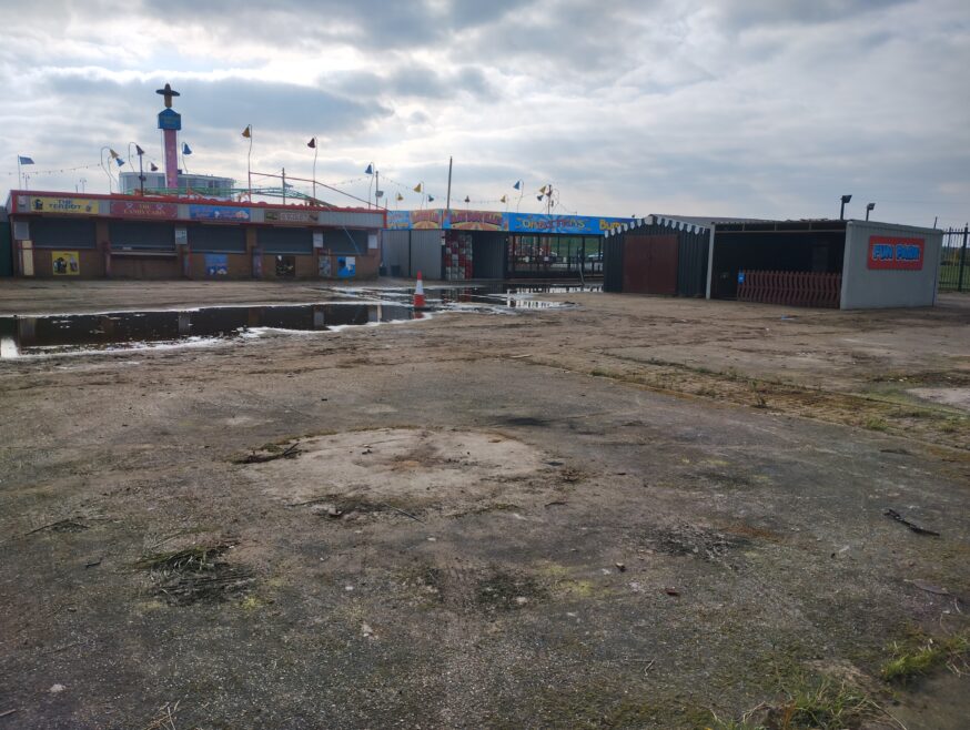 Empty fun fair site. | Leisure Island Fun Park Closes it's doors ...