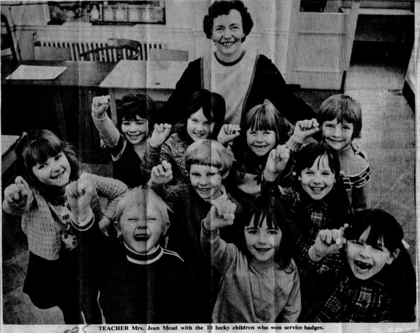 Kids win badges of honour. | Long Road School, Years - 1970s ...