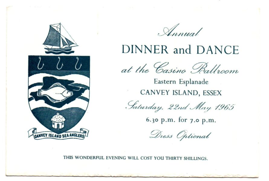 Sea Anglers Dinner Dance. | Clubs and Groups | CanveyIsland.org