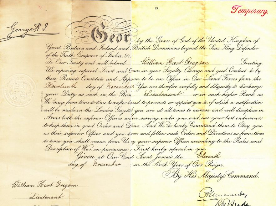 More information on Captain Gregson | Captain Gregson, WWI ...